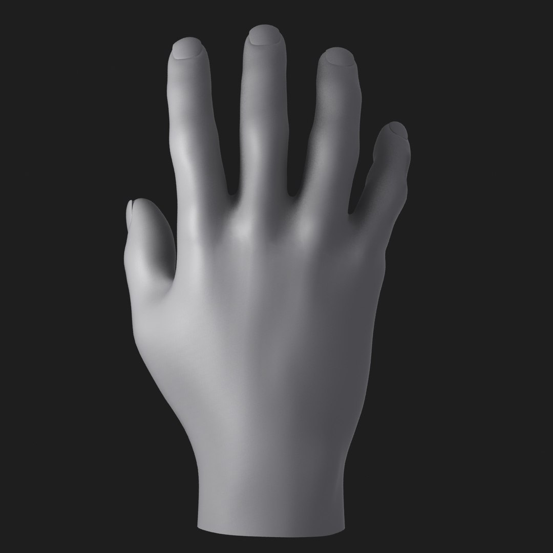 3ds max realistic male hand