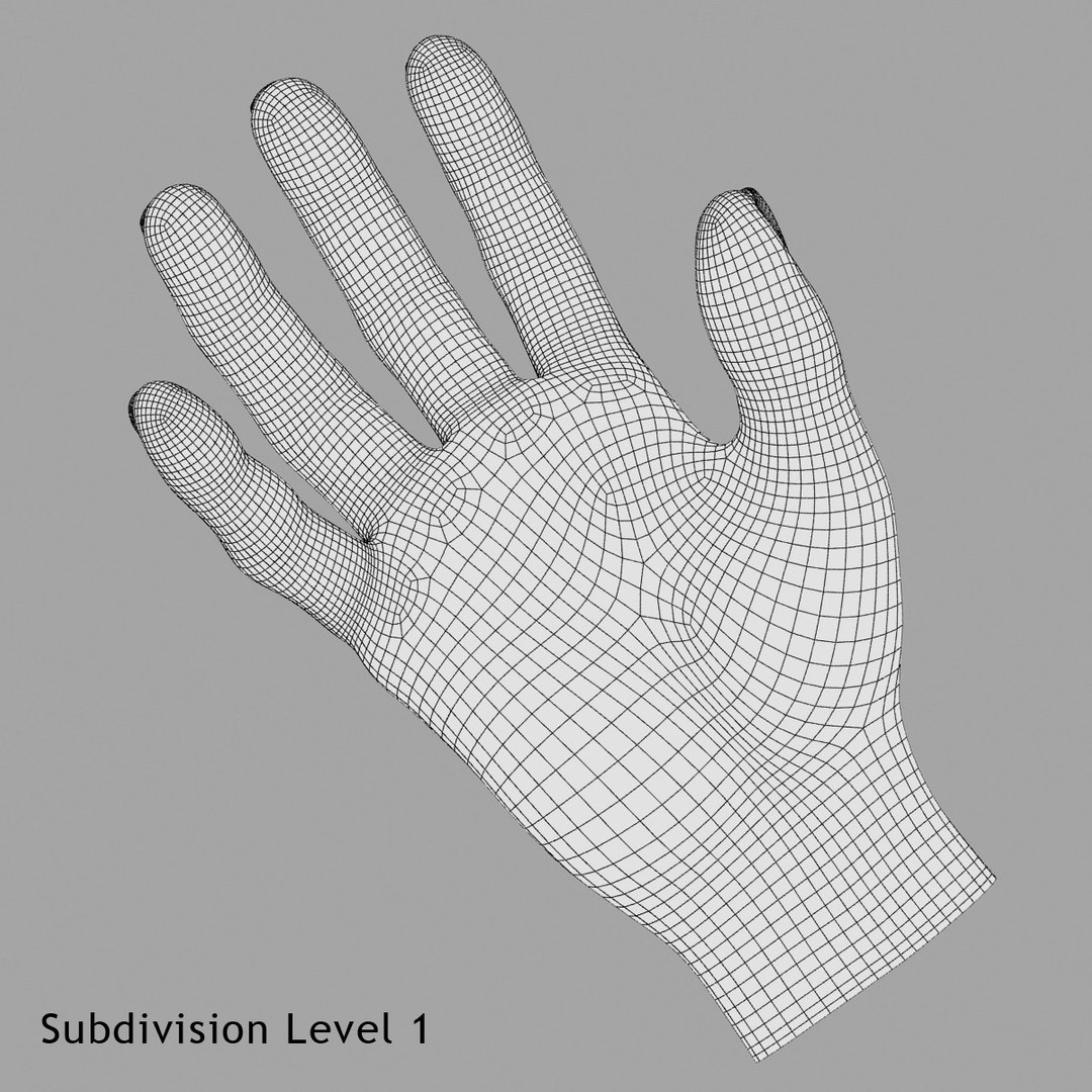 3ds max realistic male hand