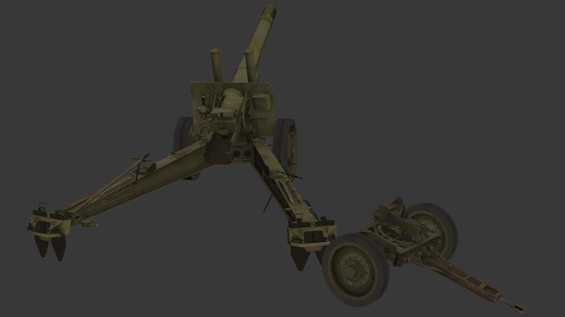 152 Mm ML-20 Howitzer And Gun Limber Model - TurboSquid 2268023