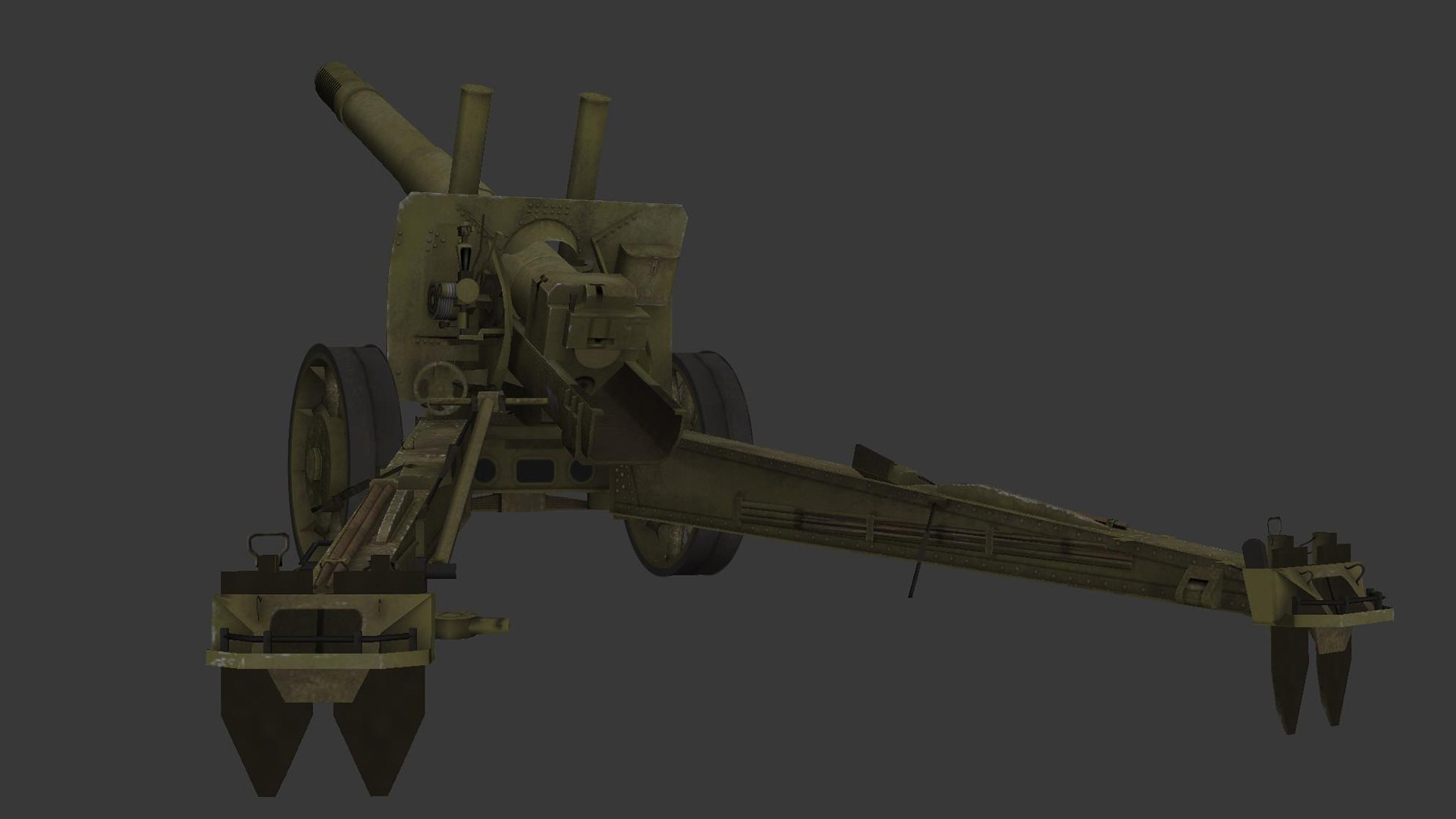 152 Mm ML-20 Howitzer And Gun Limber Model - TurboSquid 2268023