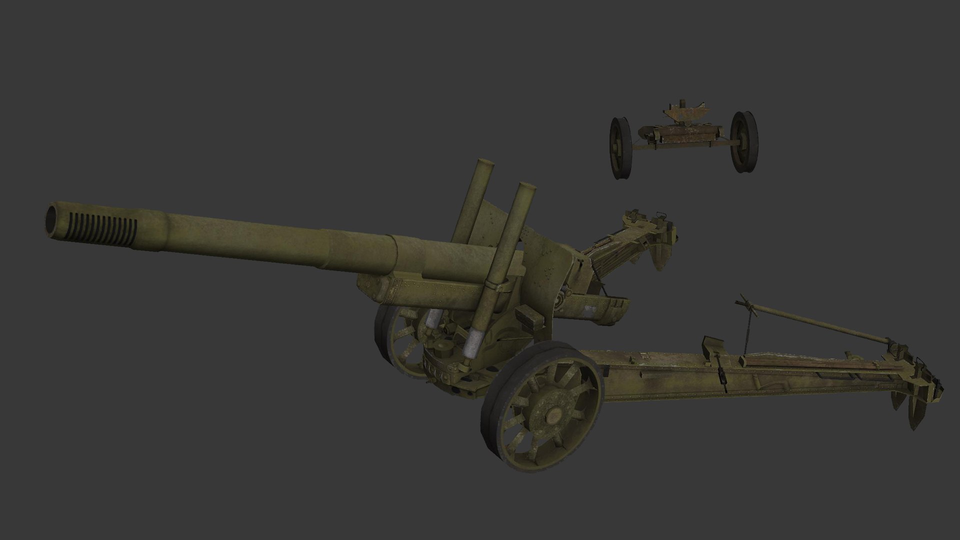 152 Mm ML-20 Howitzer And Gun Limber Model - TurboSquid 2268023