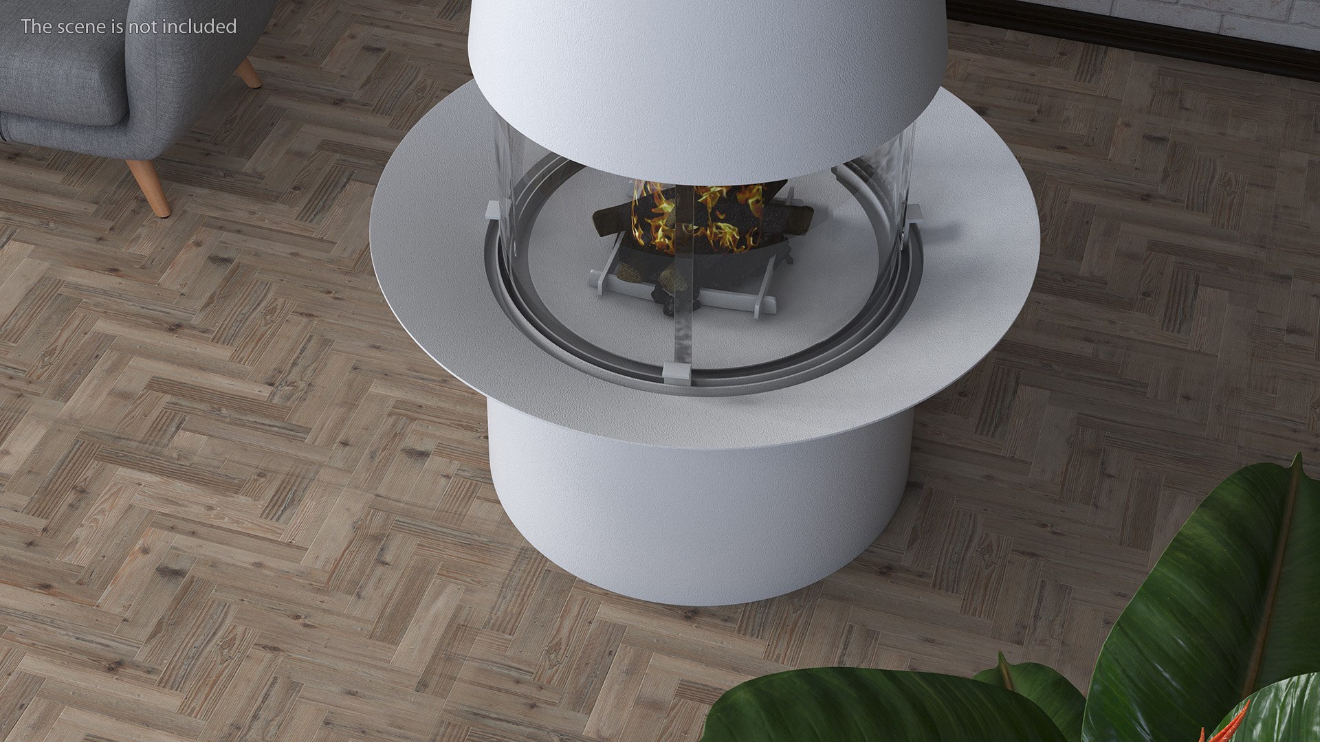 Modern Fireplace Focus Creations Filiofocus Central White 3D Model ...