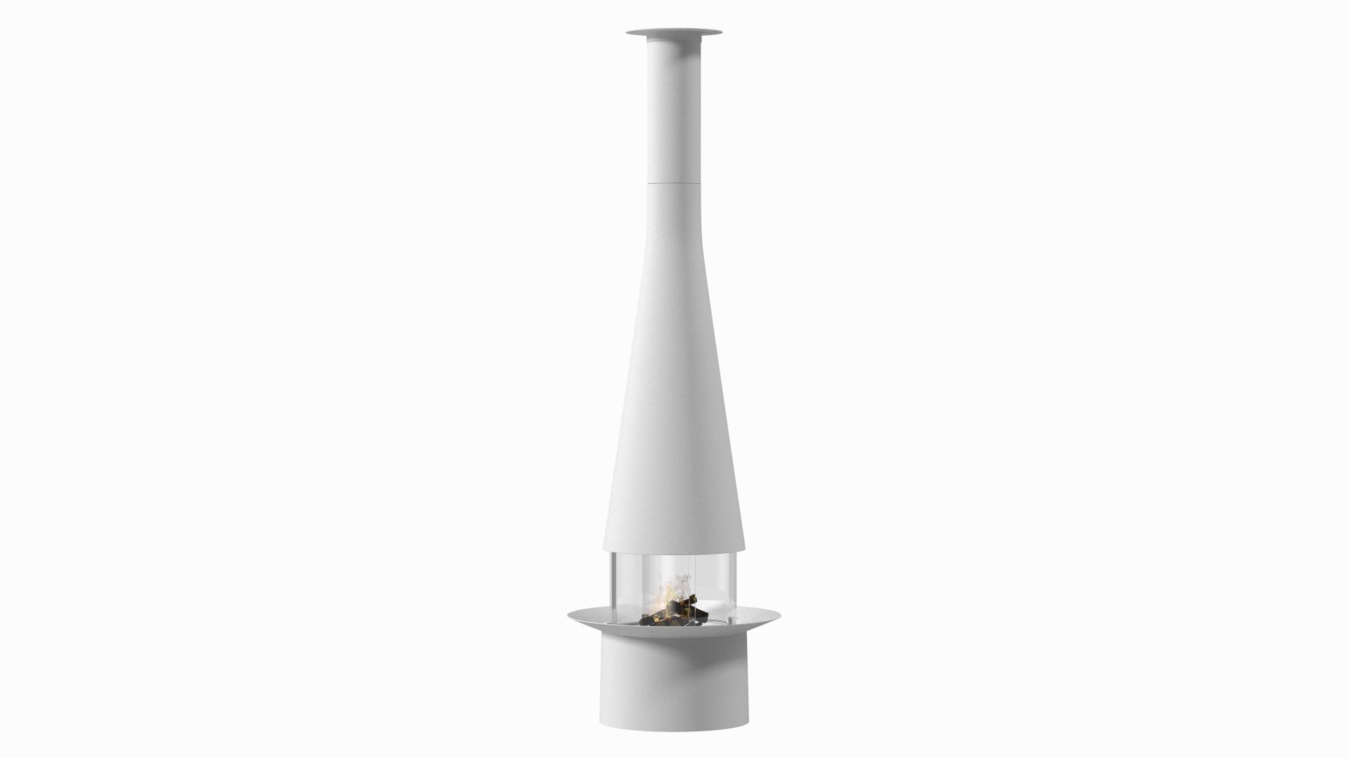 Modern Fireplace Focus Creations Filiofocus Central White 3D Model ...