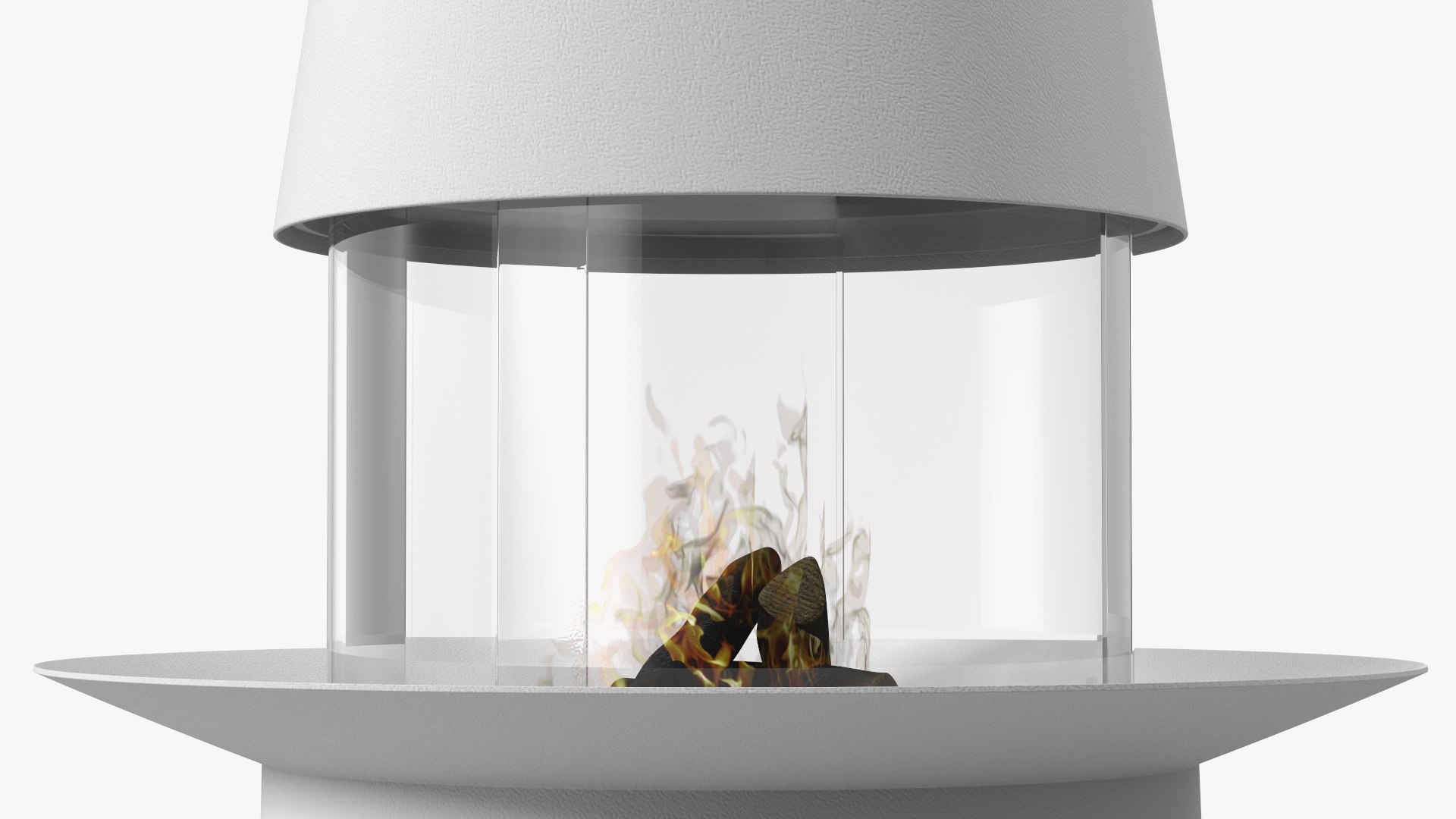 Modern Fireplace Focus Creations Filiofocus Central White 3D Model ...