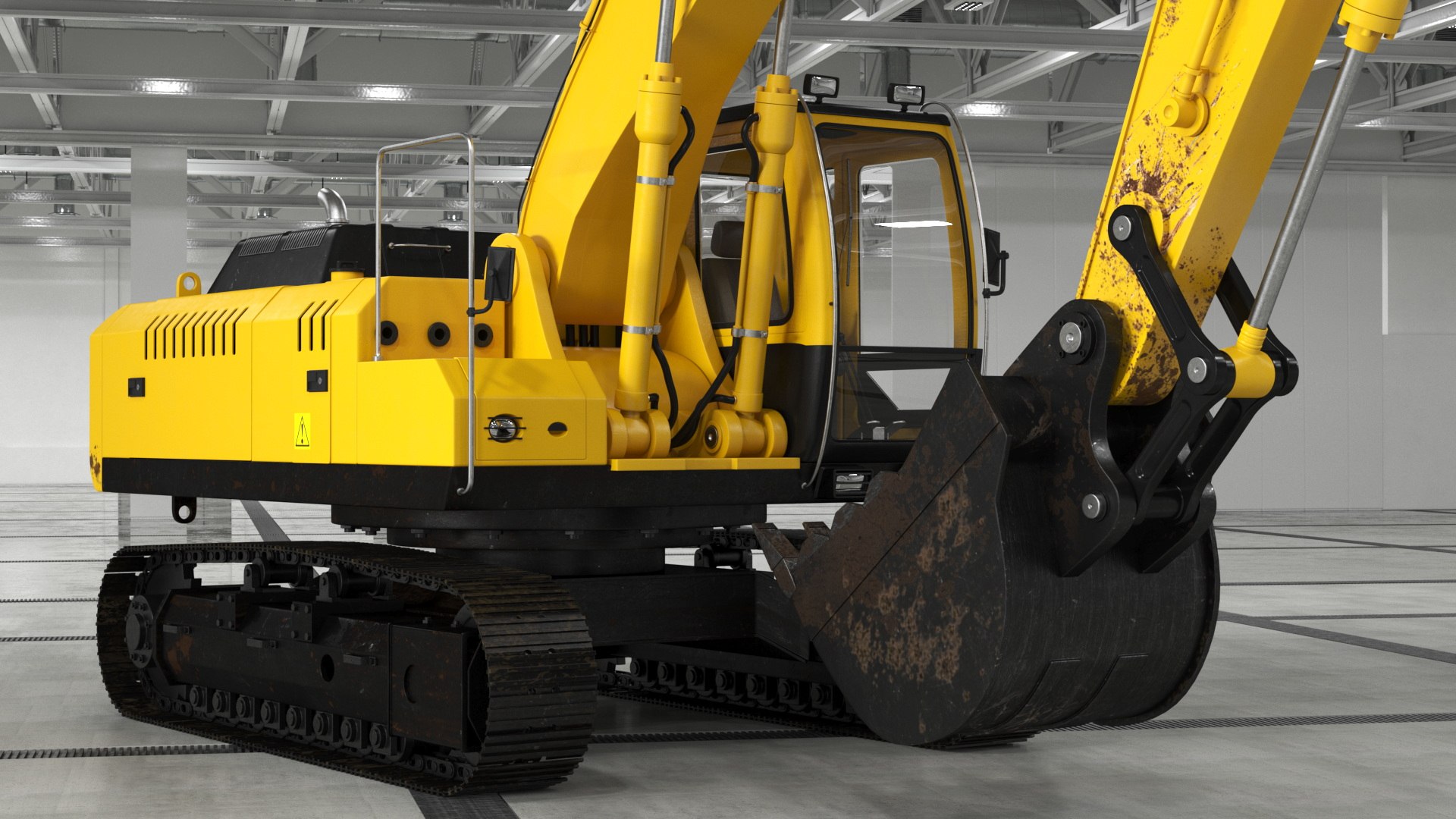 3D Large Hydraulic Tracked Excavator - TurboSquid 2136258