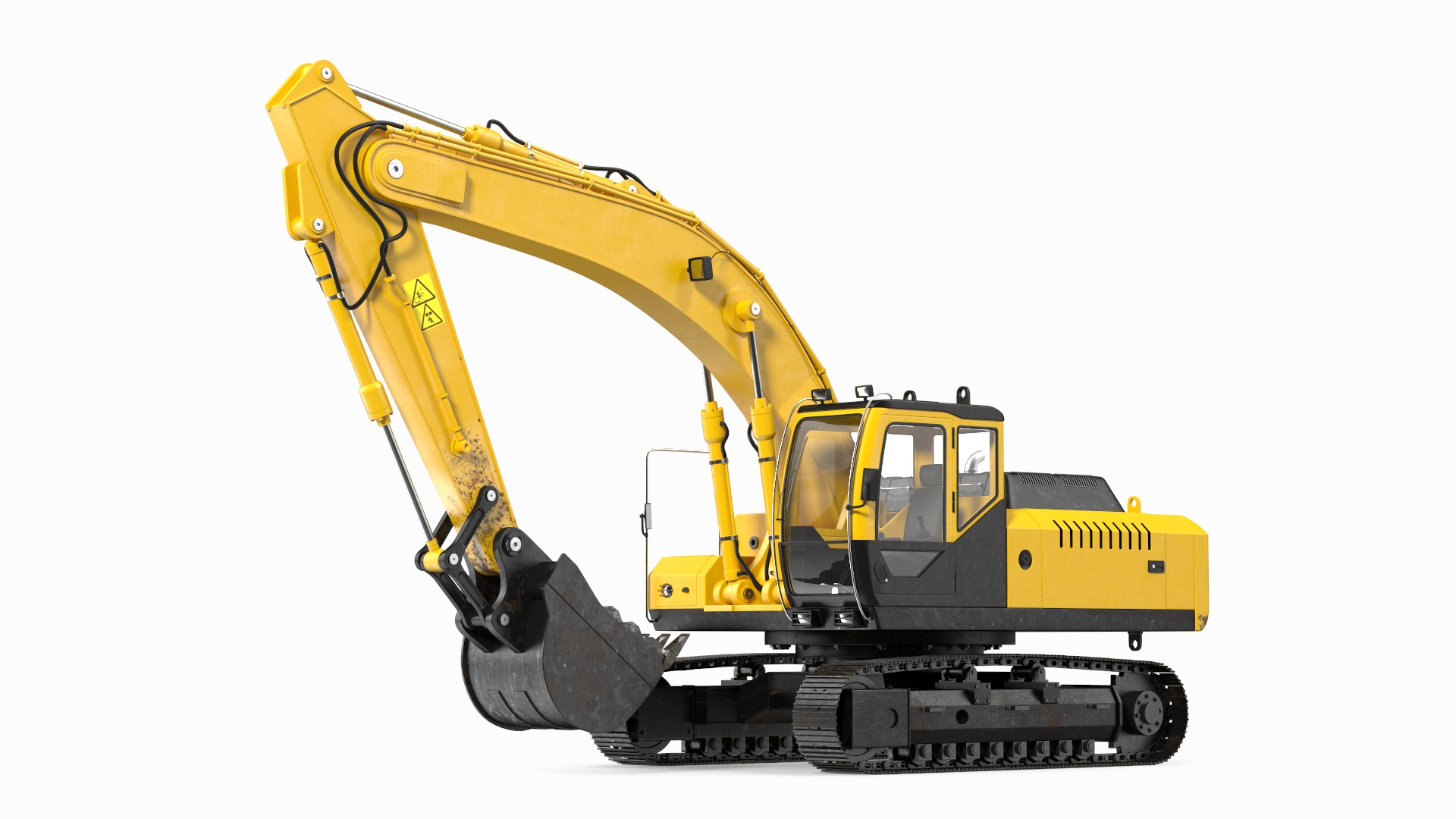 3D Large Hydraulic Tracked Excavator - TurboSquid 2136258