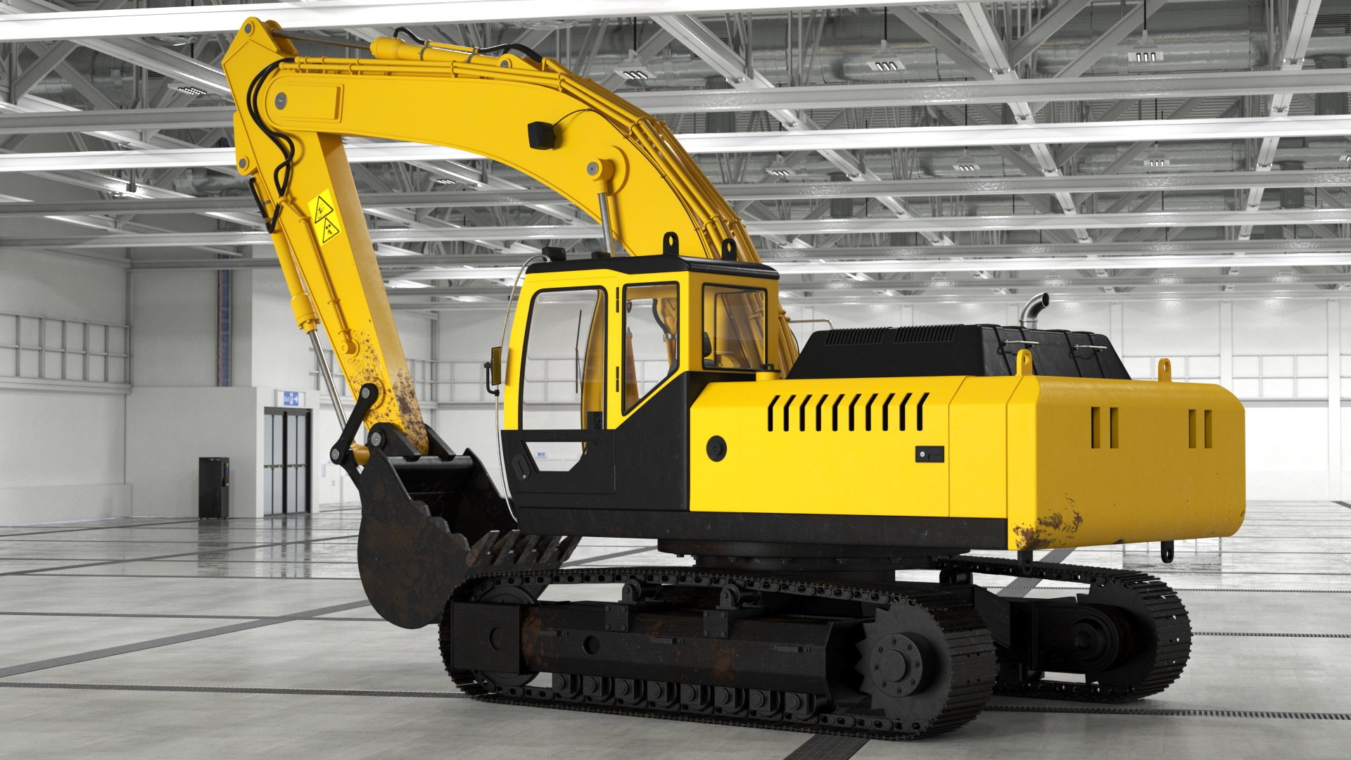 3D Large Hydraulic Tracked Excavator - TurboSquid 2136258