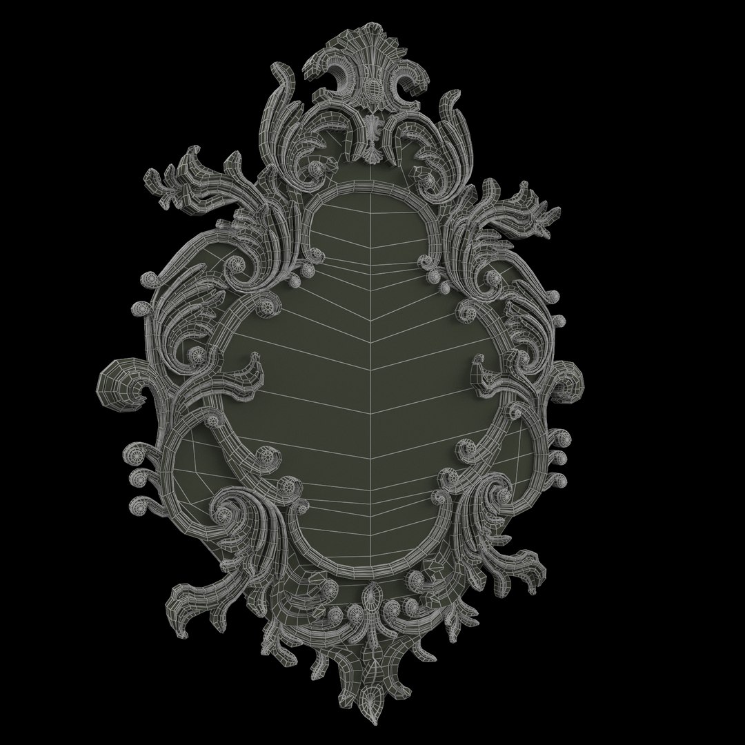 3d Model Mirror Classic Pattern