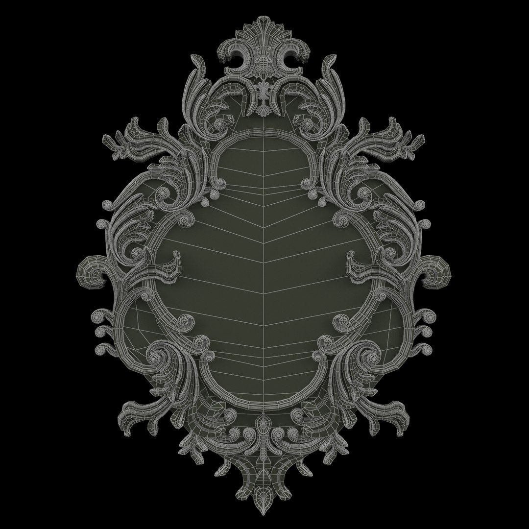 3d Model Mirror Classic Pattern