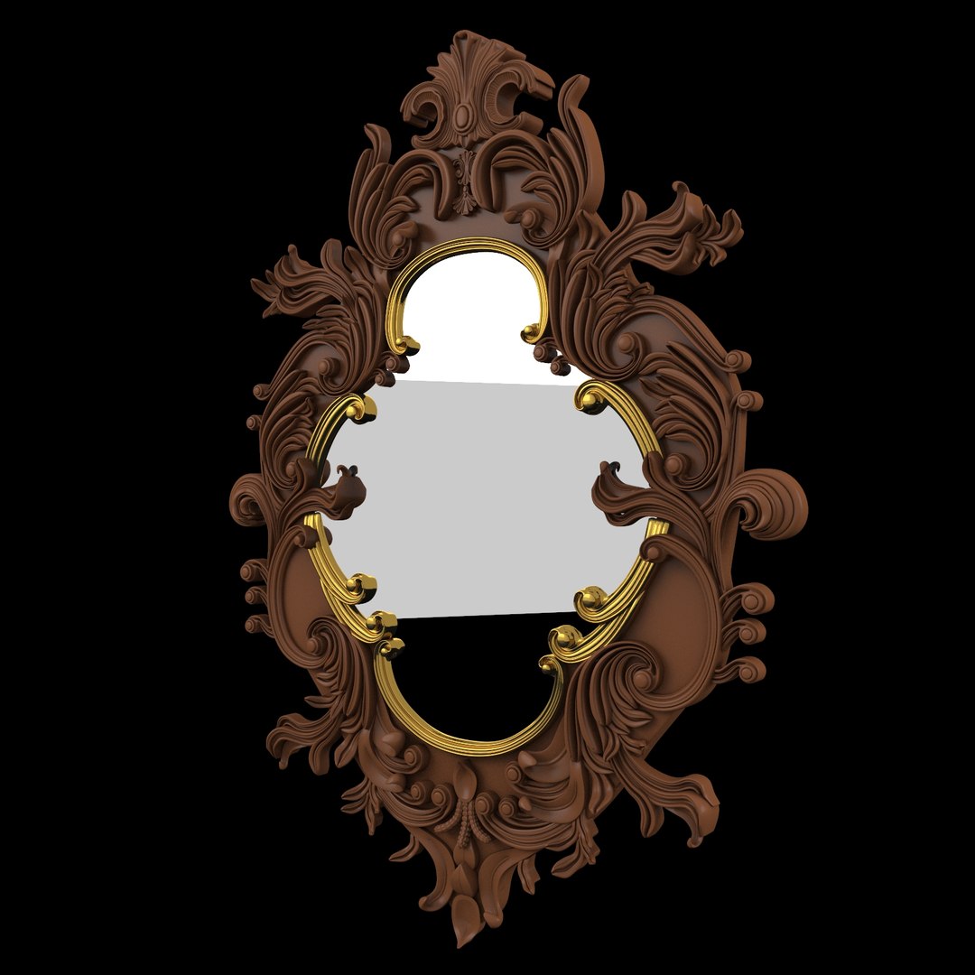3d Model Mirror Classic Pattern