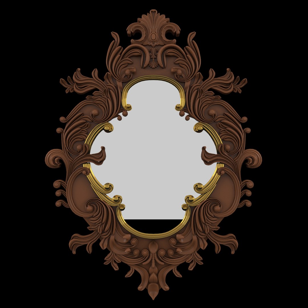 3d Model Mirror Classic Pattern