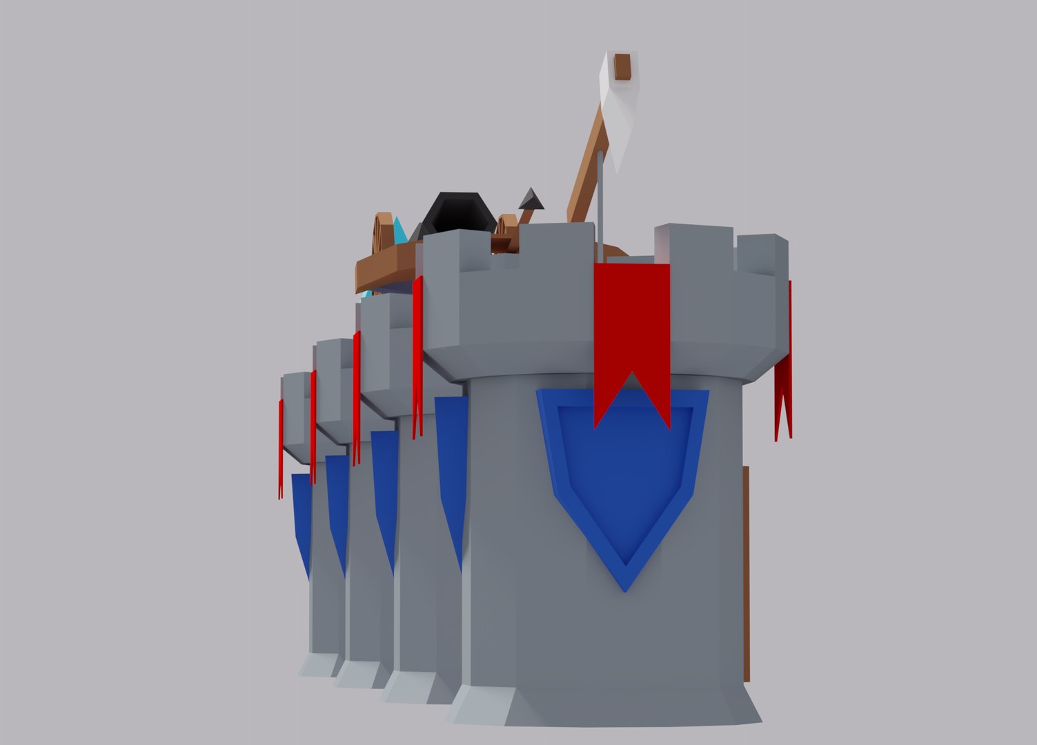 Cartoon Simple Tower Defense 3D - TurboSquid 1556698