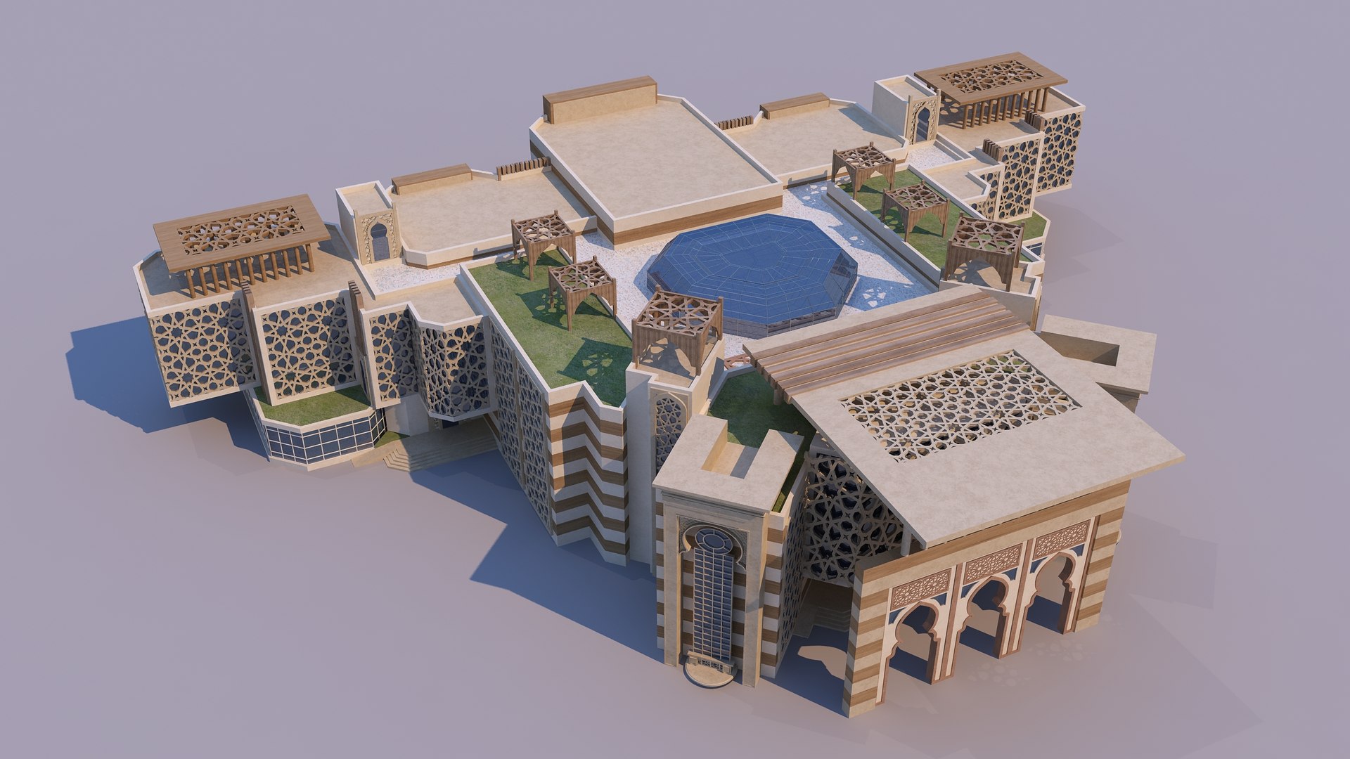 3D 11 Modern Islamic Buildings - Bundle - TurboSquid 2241489
