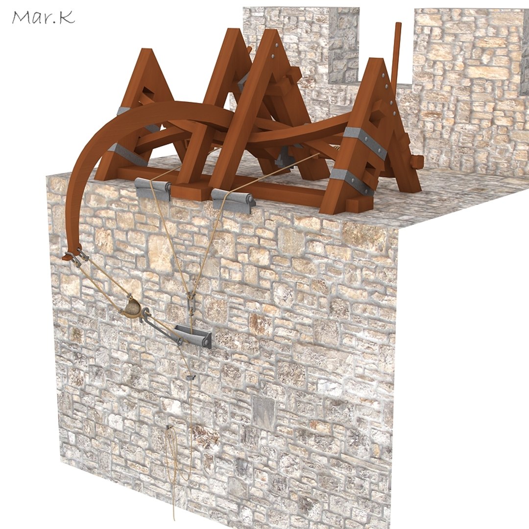 Catapult Rampart 3d Model