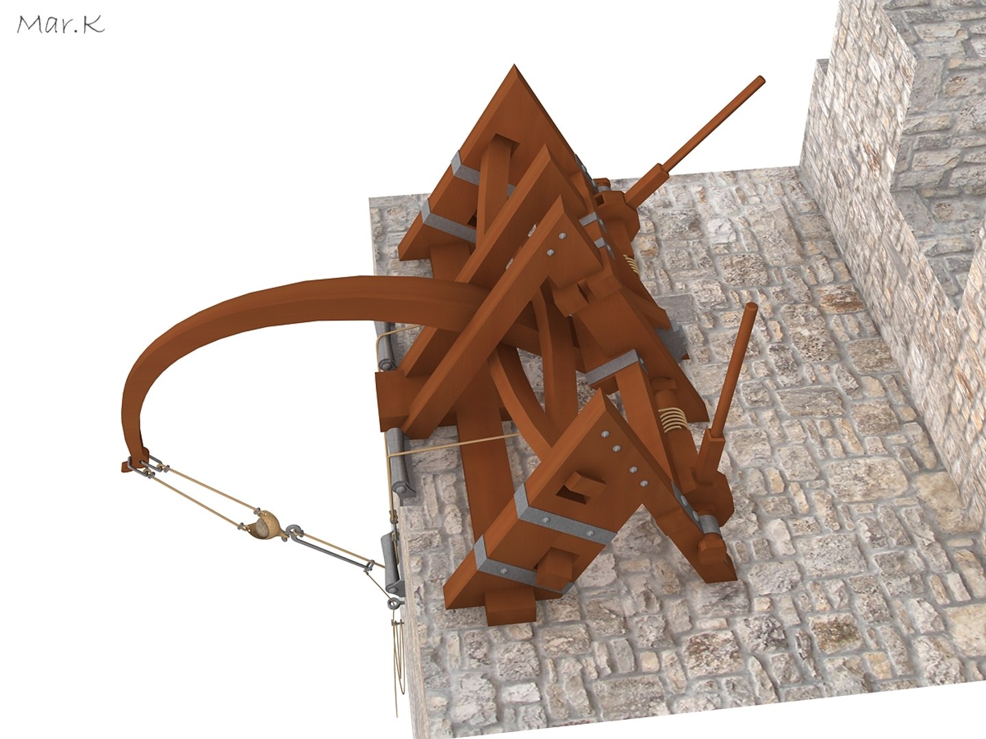 Catapult Rampart 3d Model