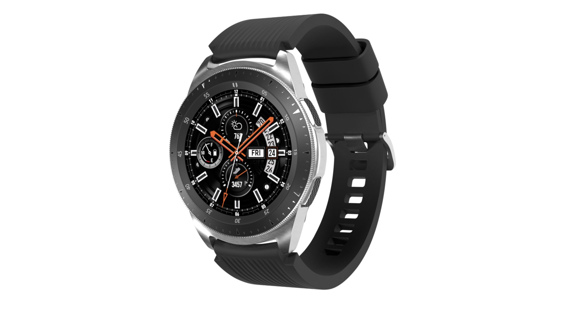 Samsung Galaxy Watch Silver 3D Model - TurboSquid 1322869