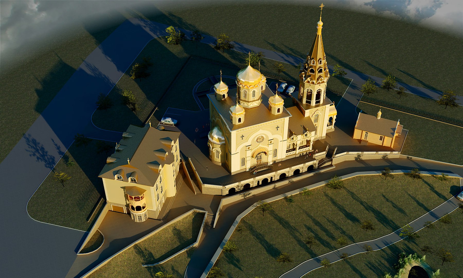 3d St Tryphon Cathedral Scene