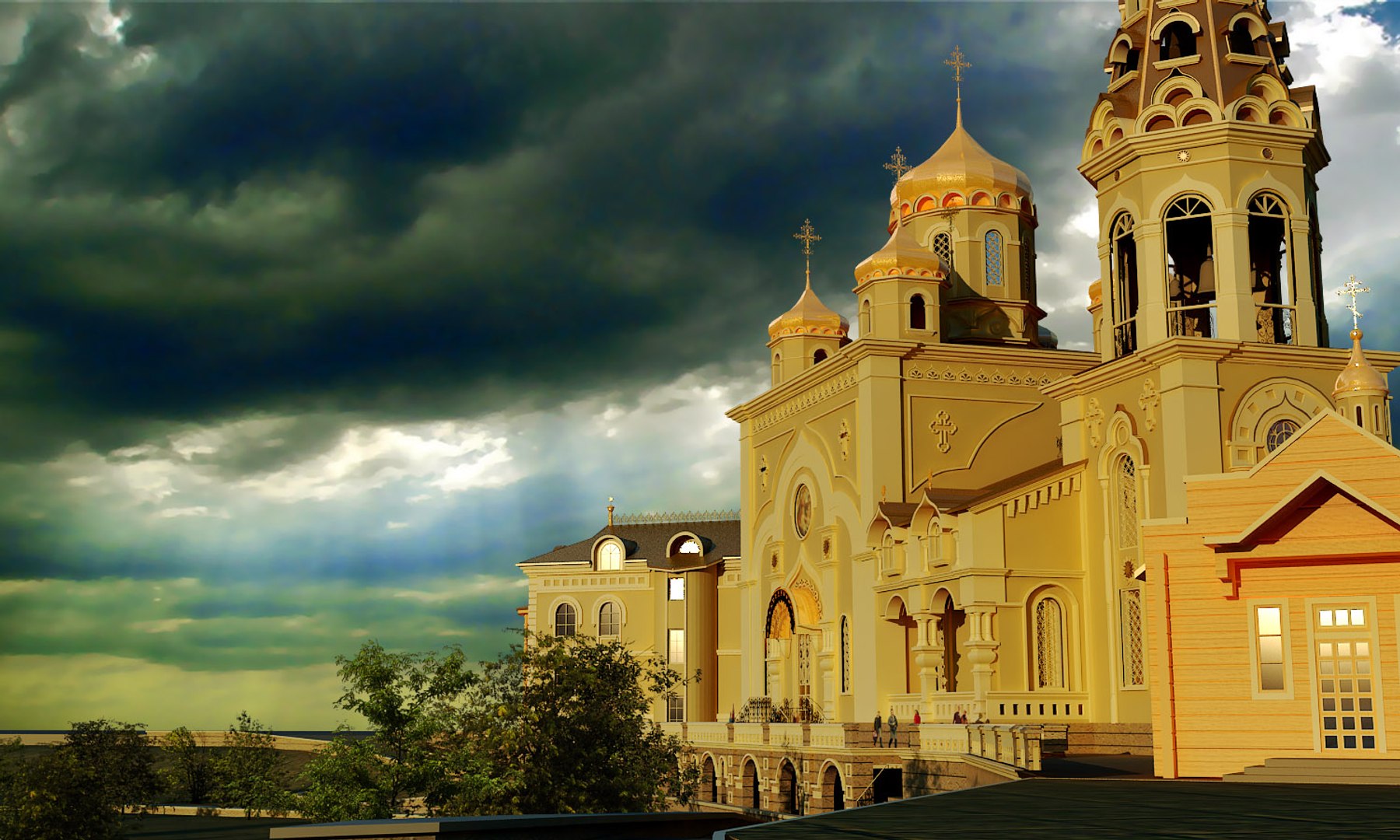 3d St Tryphon Cathedral Scene