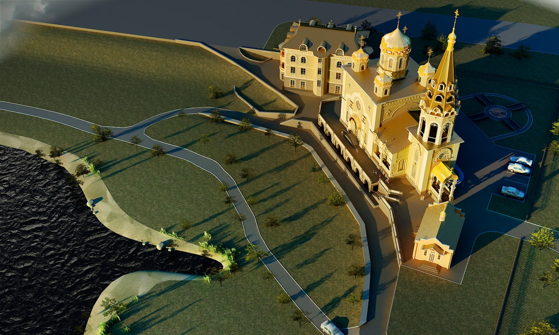 3d St Tryphon Cathedral Scene