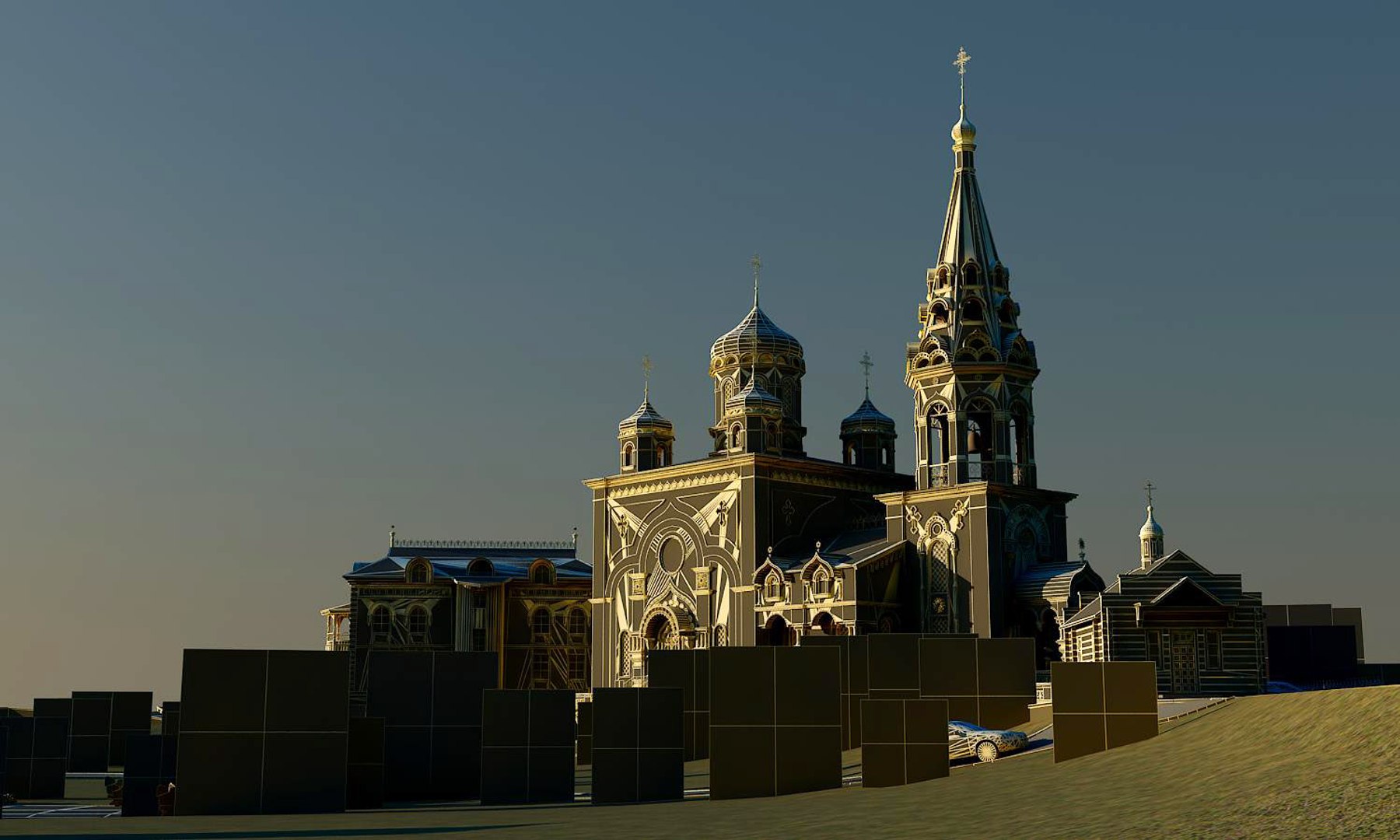 3d St Tryphon Cathedral Scene