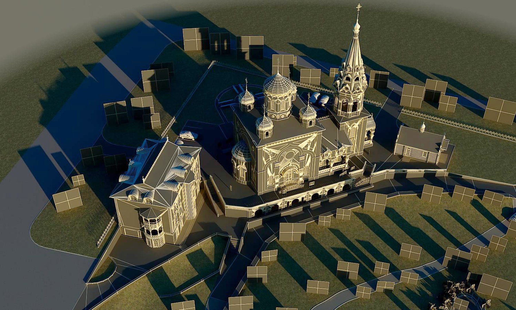 3d St Tryphon Cathedral Scene