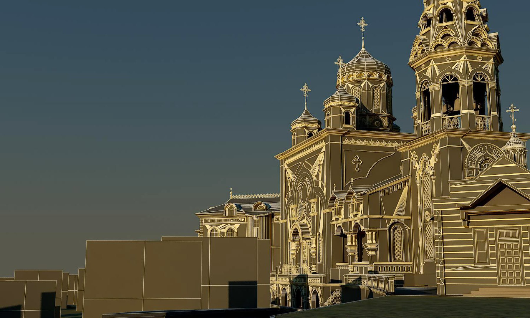 3d St Tryphon Cathedral Scene