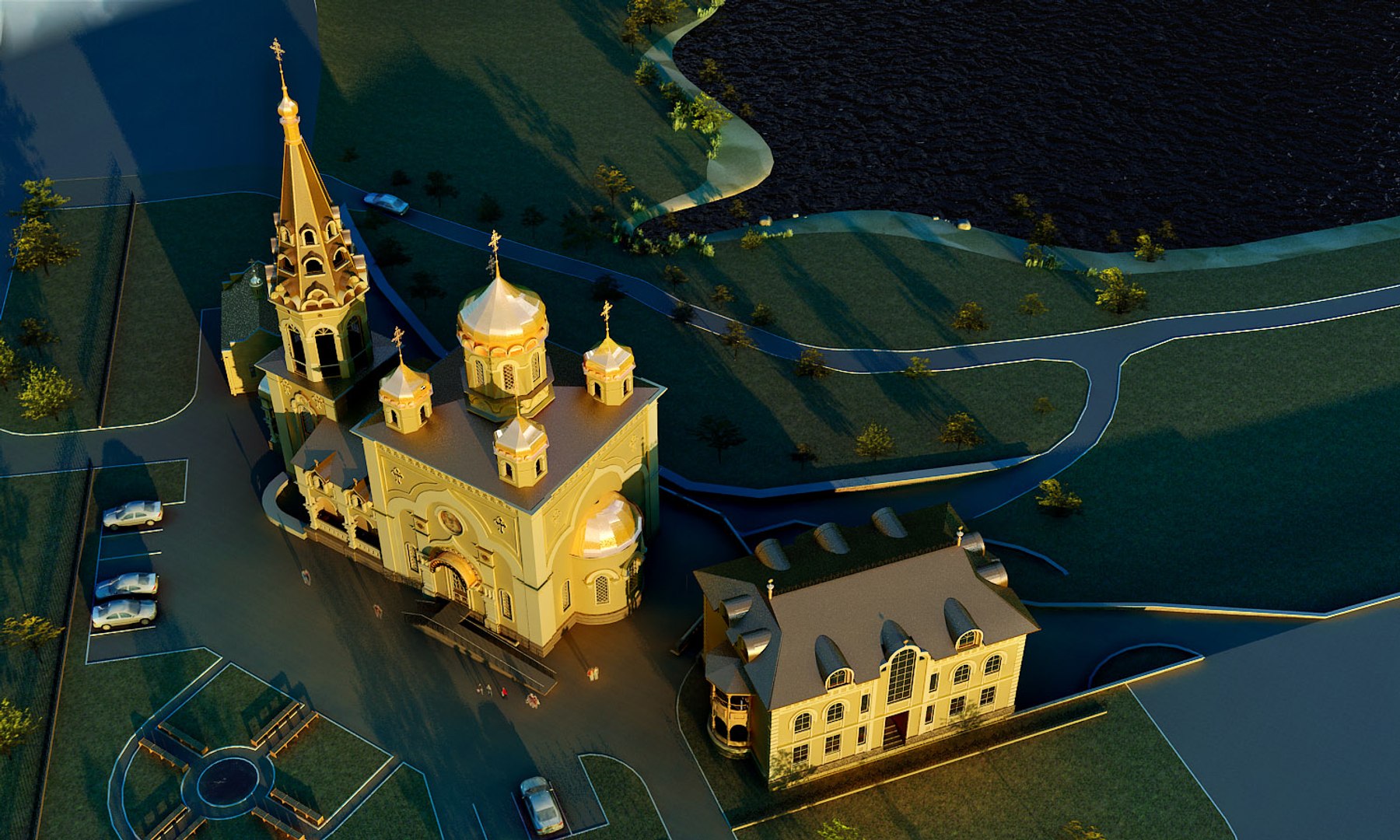 3d St Tryphon Cathedral Scene