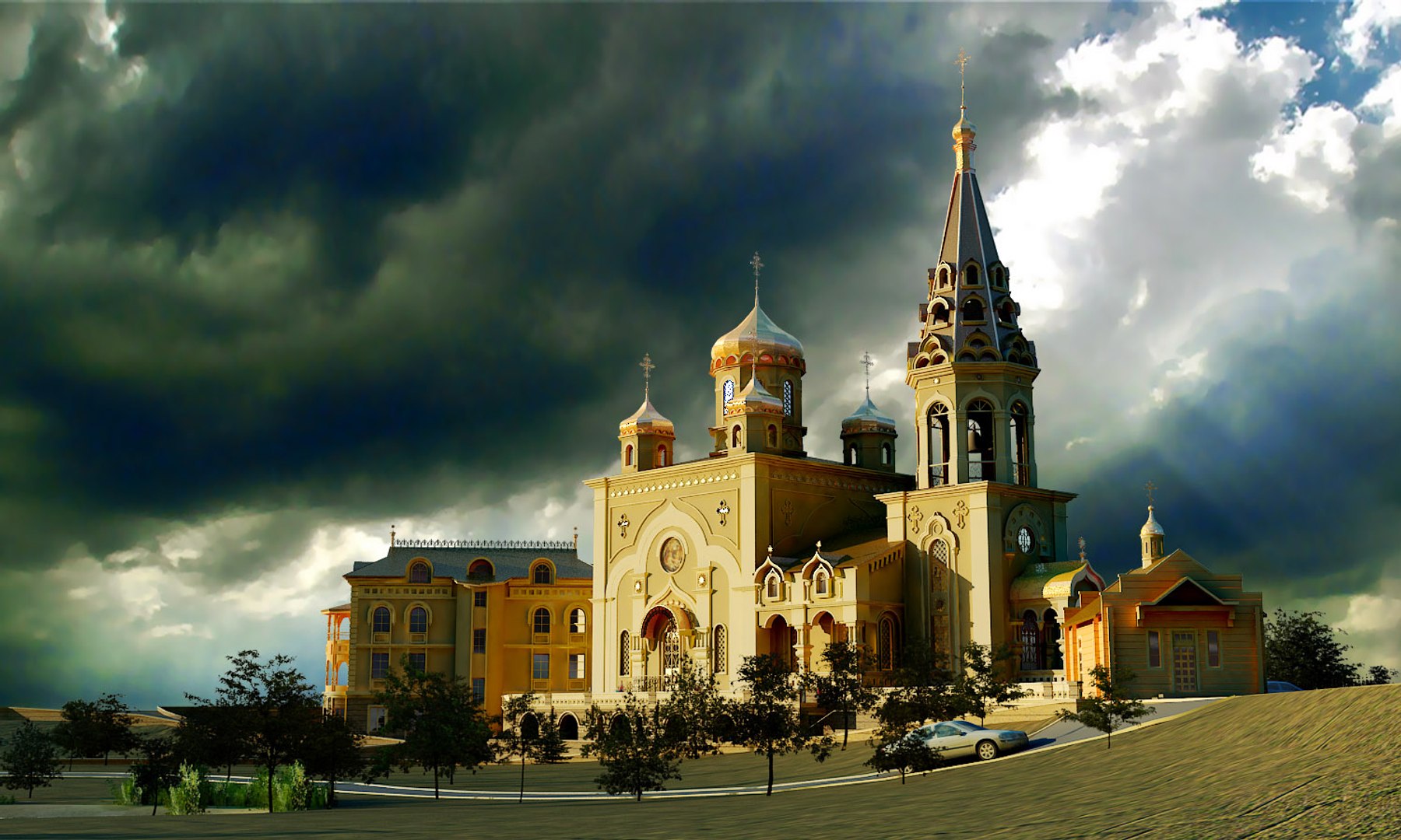 3d St Tryphon Cathedral Scene