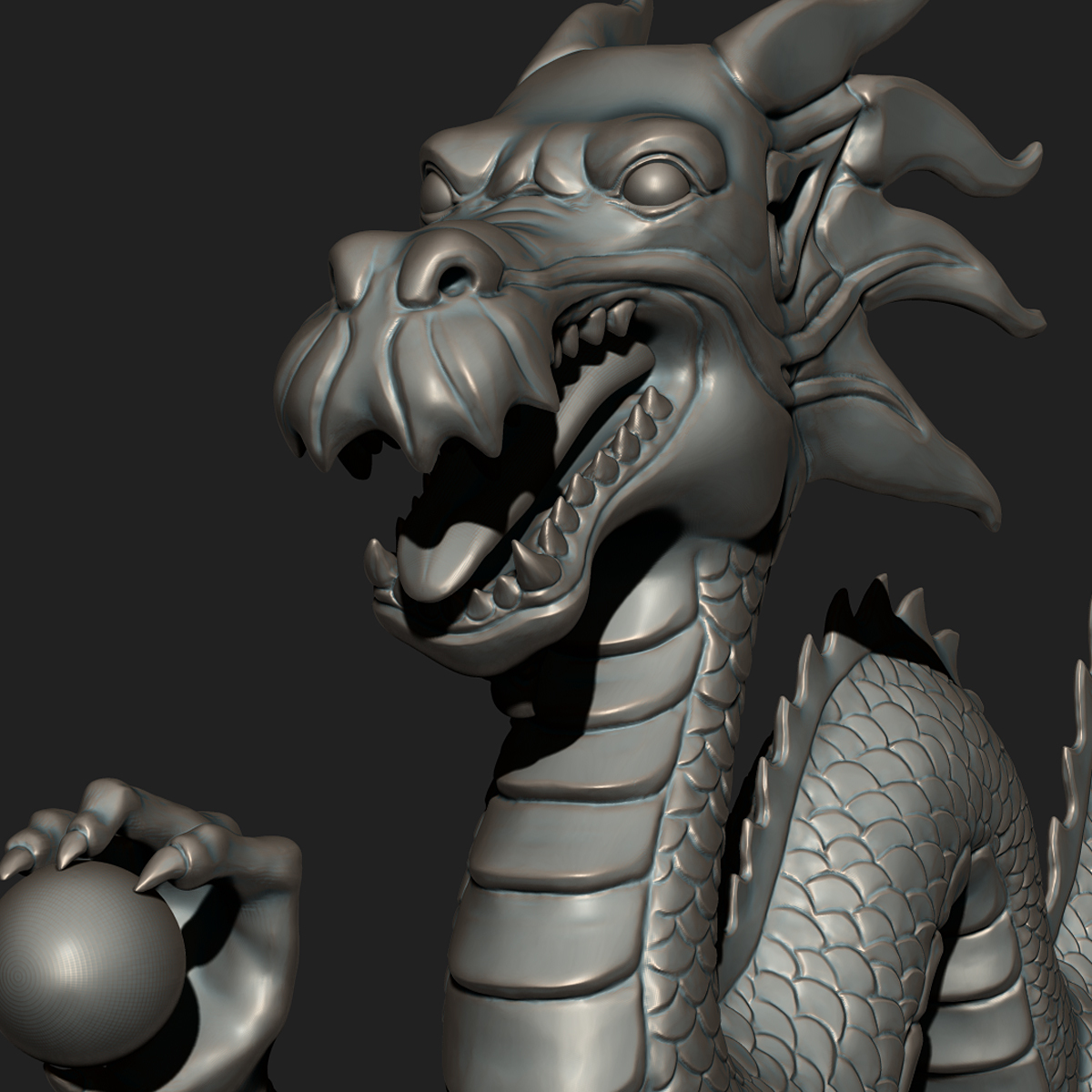 asian chinese dragon zbrush 3ds