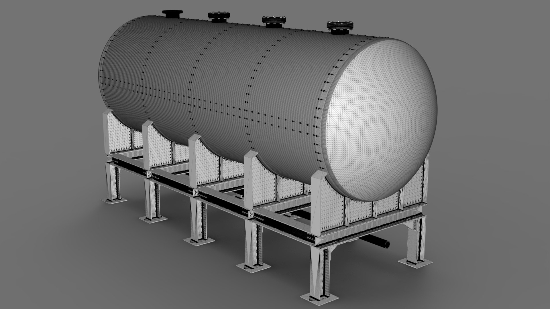 3D Model Oil Tanker With Stand - TurboSquid 2148588
