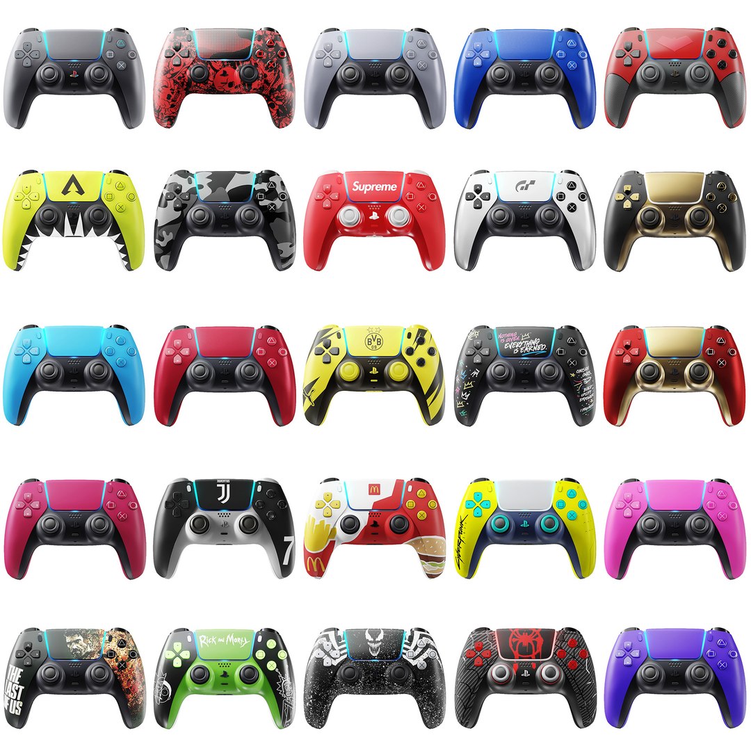 PlayStation DualSense Custom Controllers 3D Model - TurboSquid 2258947