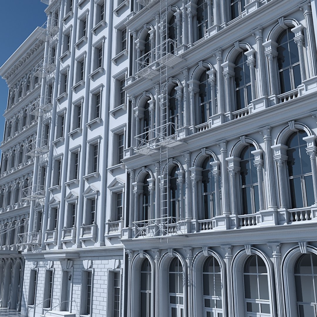 Tenement Building Facades 3D Model - TurboSquid 1303319