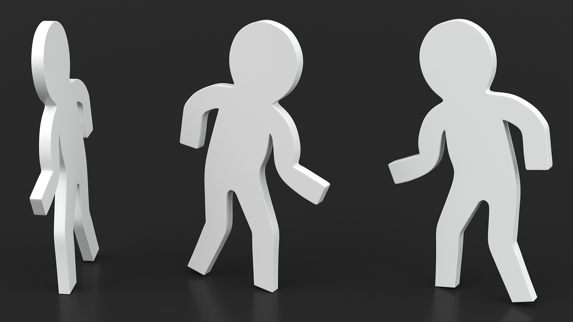 3D Plastic Stickman Walk Pose White - TurboSquid 2112316