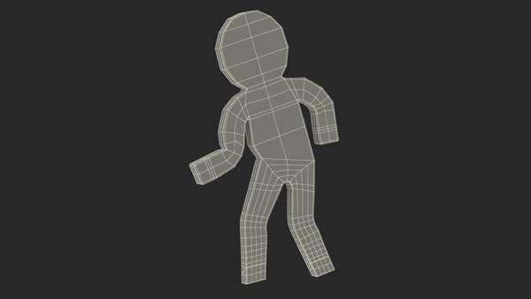 modelo 3d Stickman Plástico Walk Pose Blanco - TurboSquid 2112316