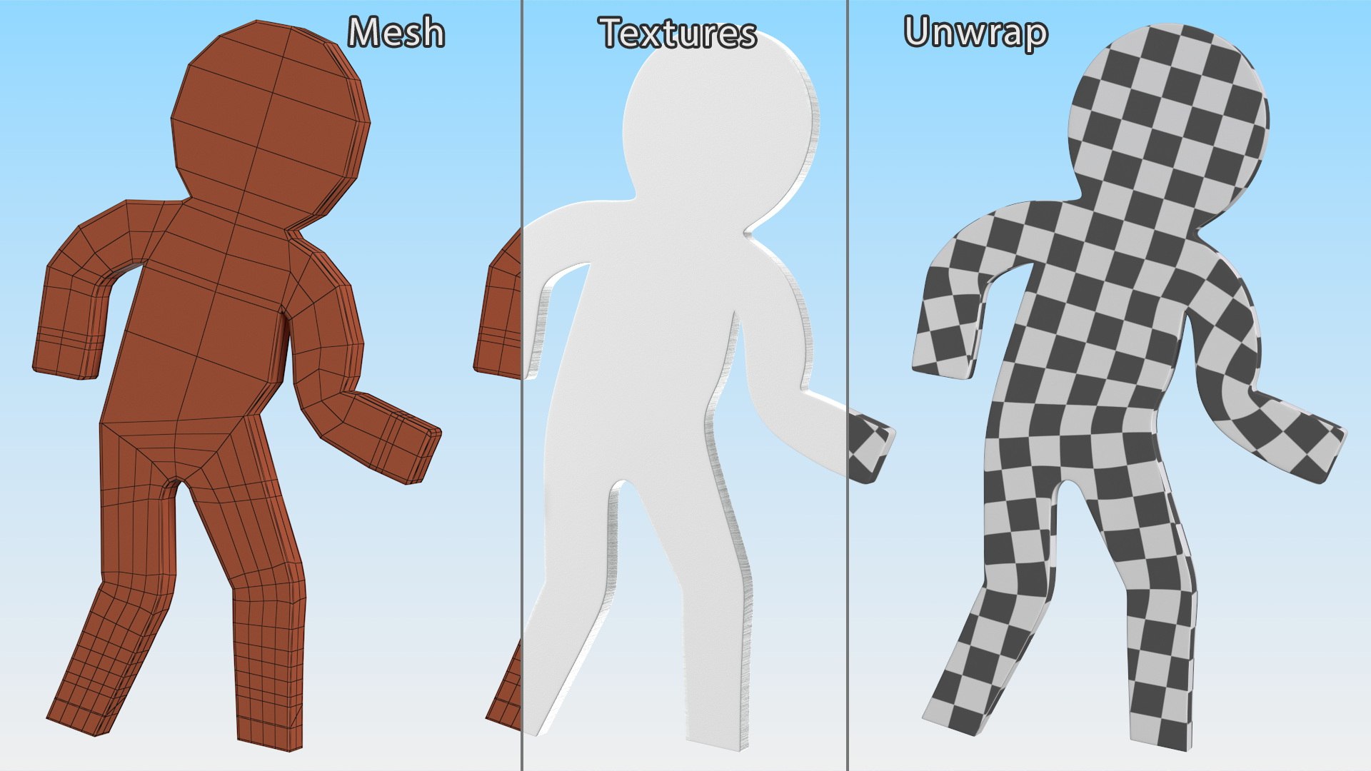 3D Plastic Stickman Walk Pose White - TurboSquid 2112316