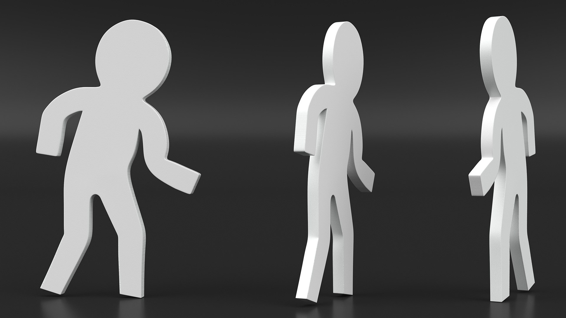 3D Plastic Stickman Walk Pose White - TurboSquid 2112316