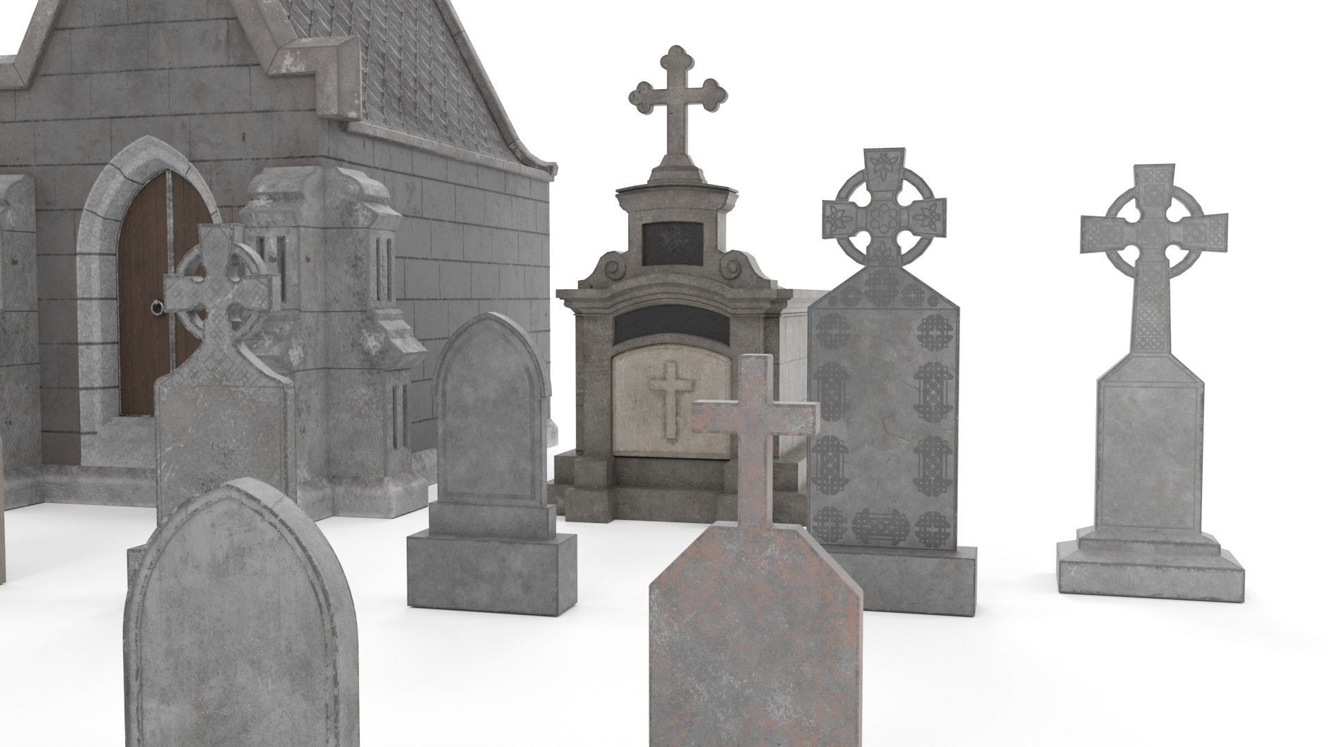 Medieval Cemetery 3D Model - TurboSquid 2019265