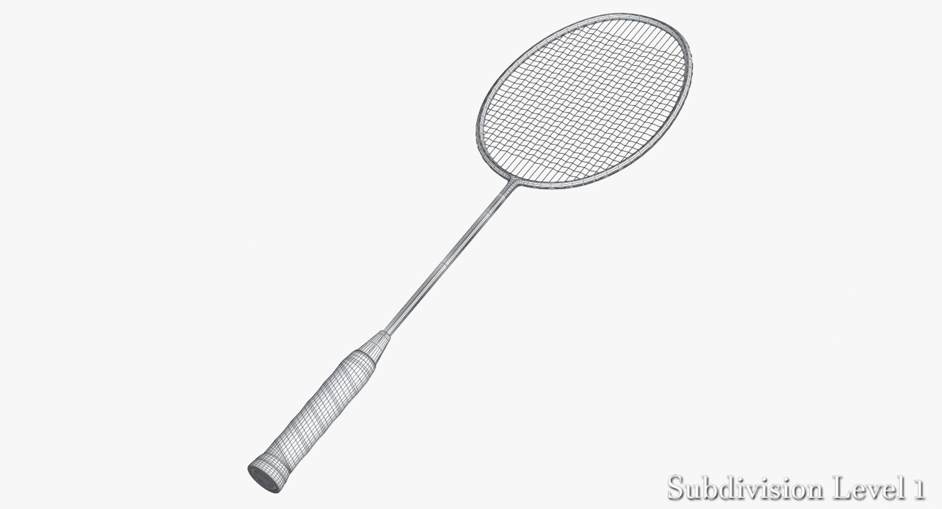 3d Model Badminton Racket