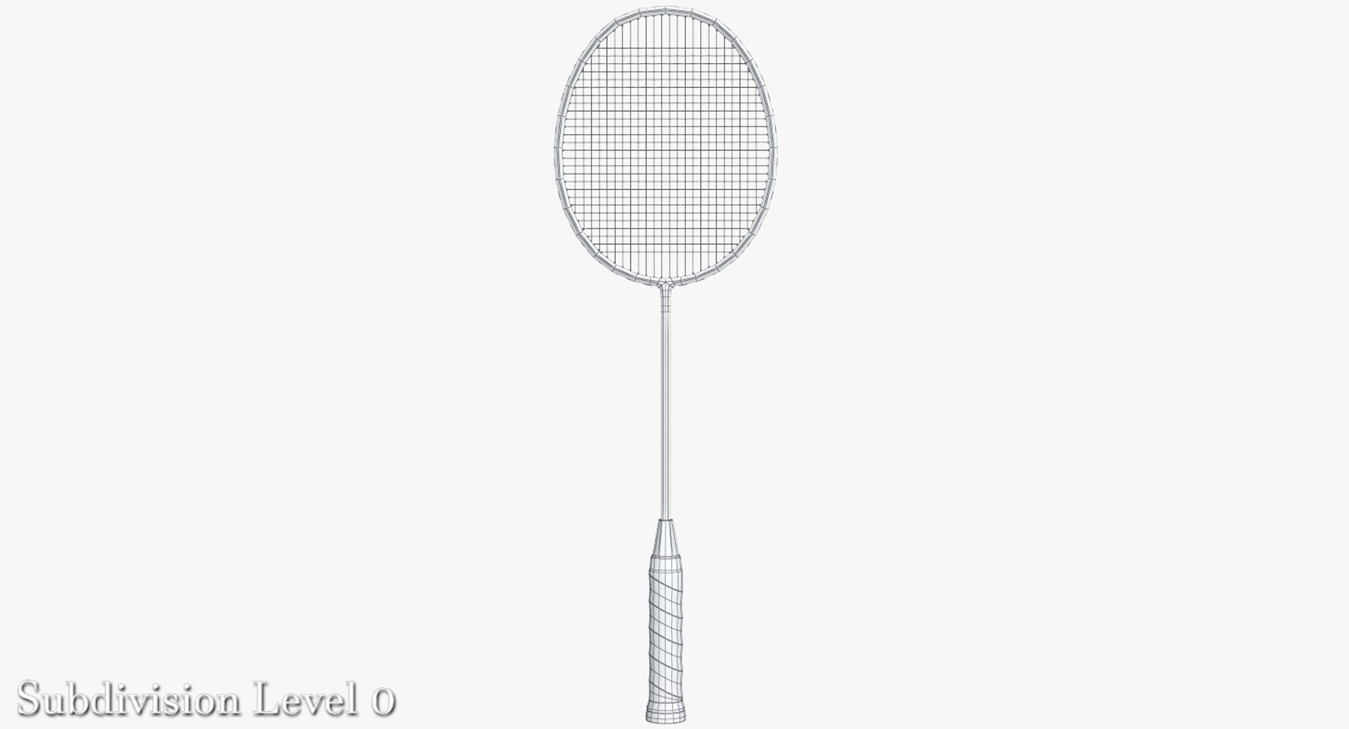 3d Model Badminton Racket