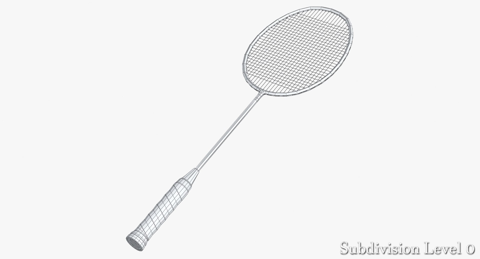 3d Model Badminton Racket