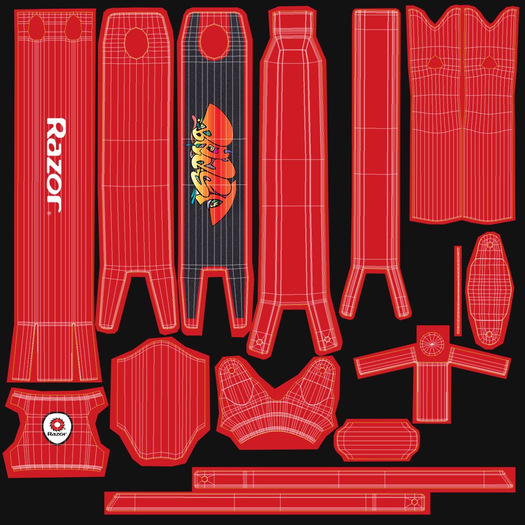 3d scooter razor beast model