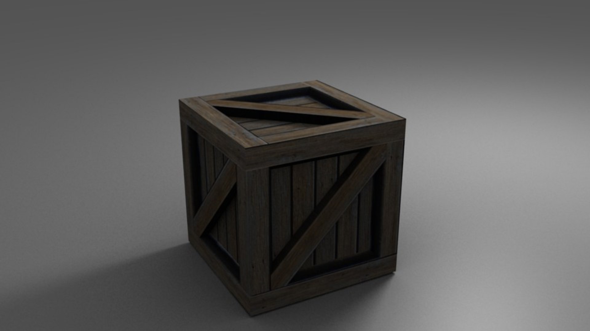 3ds Low-poly Crate