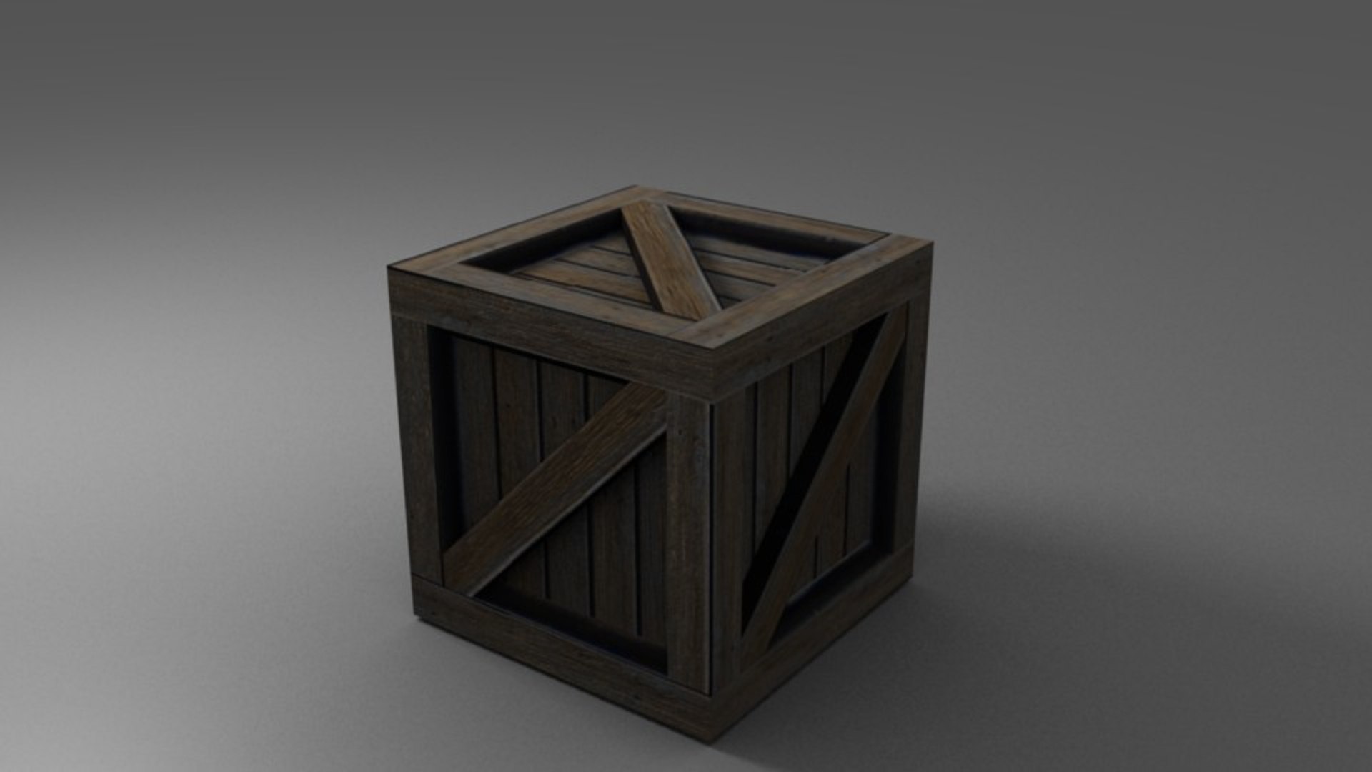 3ds Low-poly Crate