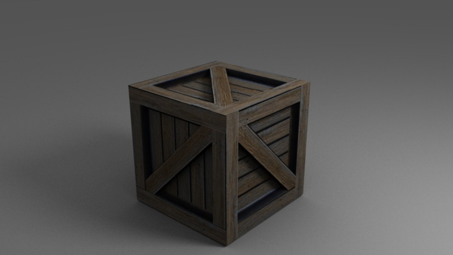 3ds Low-poly Crate
