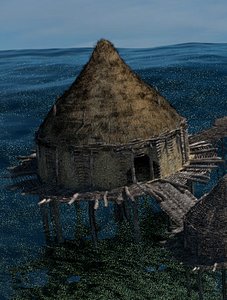 Prehistoric Settlement Neolithic Crannog 3D Model | 1144747 | TurboSquid