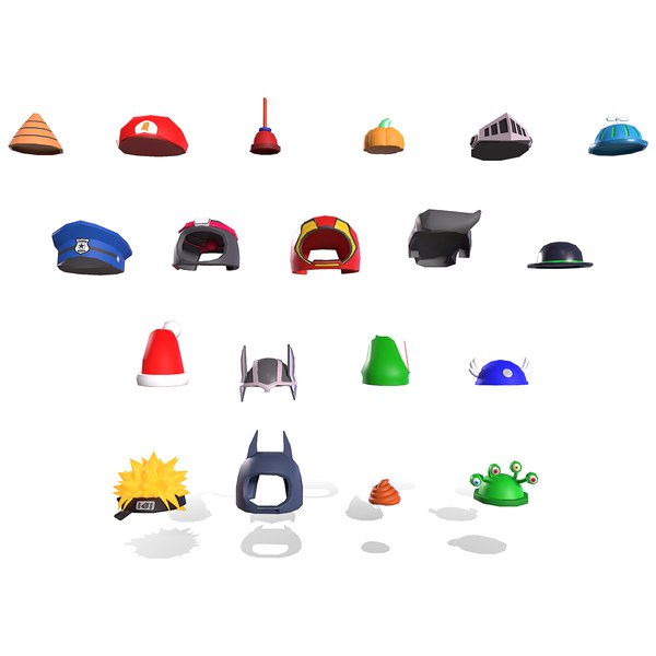 modelo 3d Ultimate Cartoon Hats Pack - TurboSquid 1976985