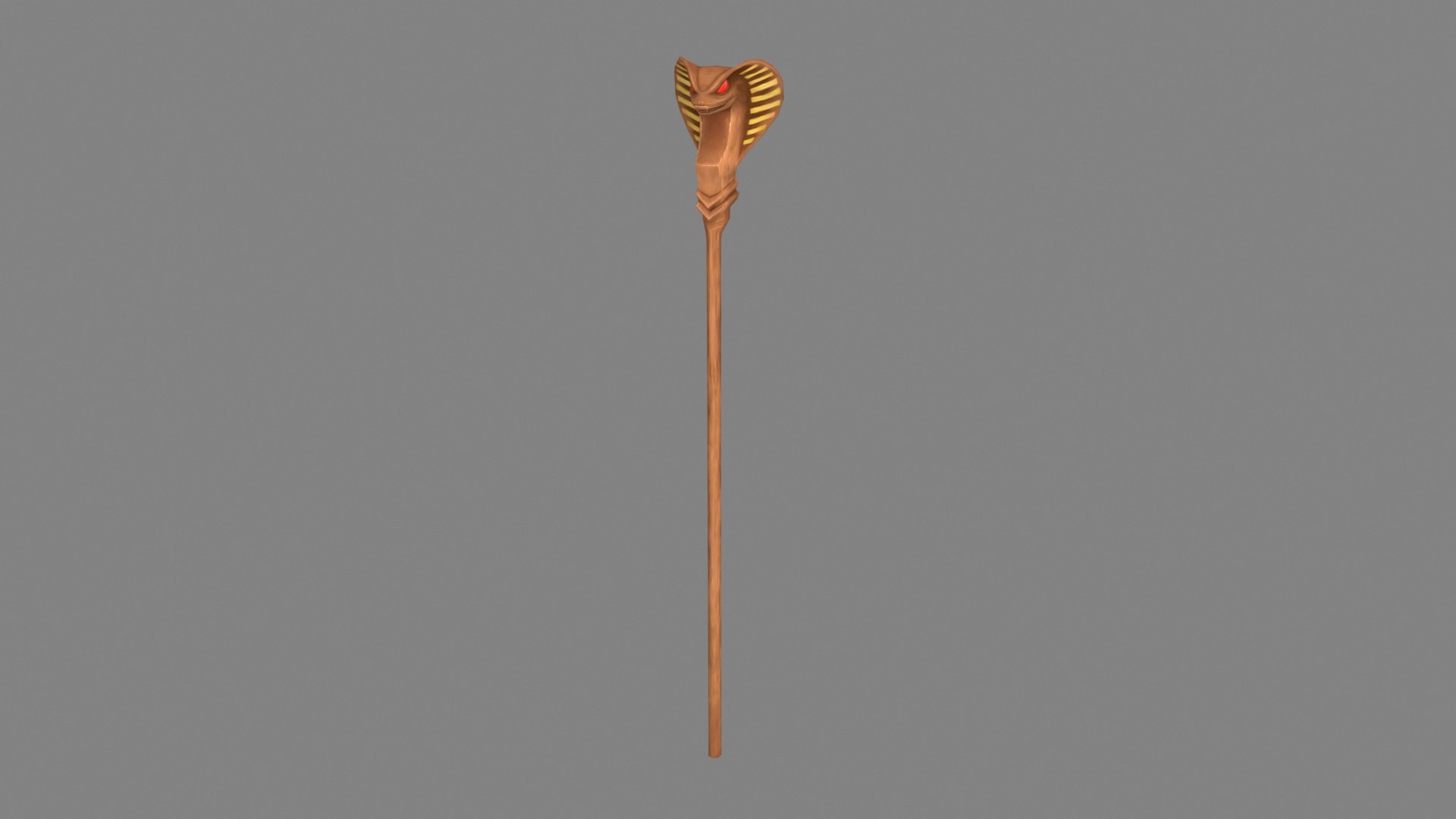 3D Model Cartoon Wooden Cobra Wand - TurboSquid 2275887
