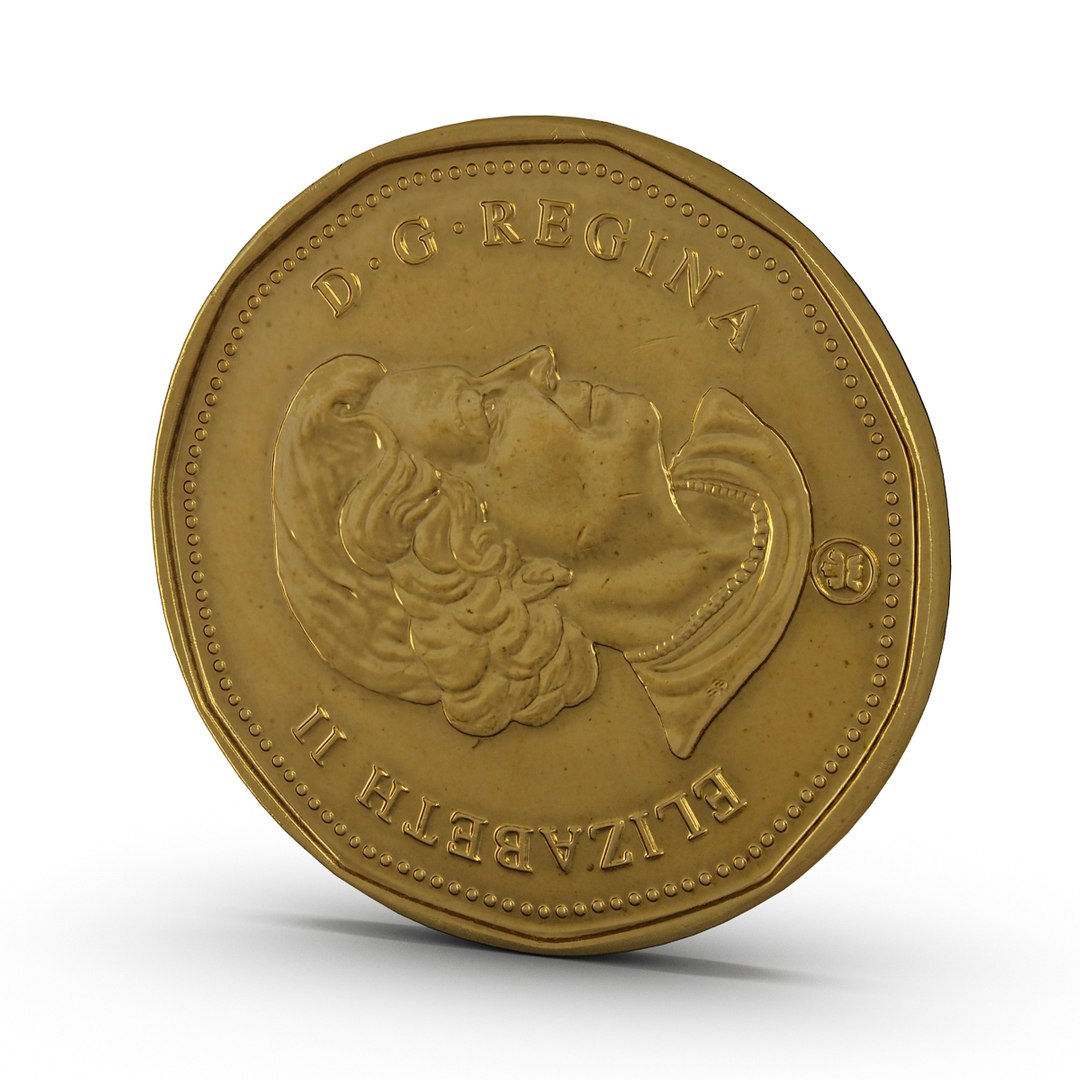3d Realistic Canadian Dollar Coin