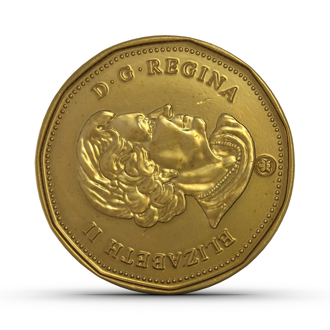 3d Realistic Canadian Dollar Coin