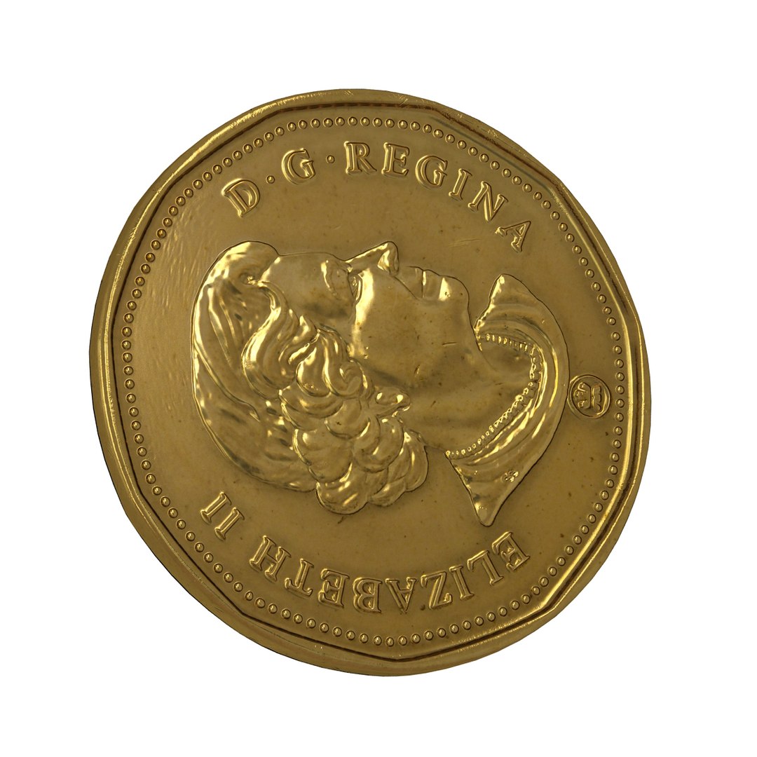 3d Realistic Canadian Dollar Coin